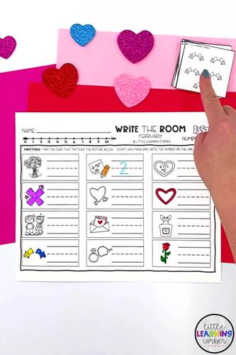 Numbers to 10 Write the Room FEBRUARY math 1-10 by Little Learning Corner