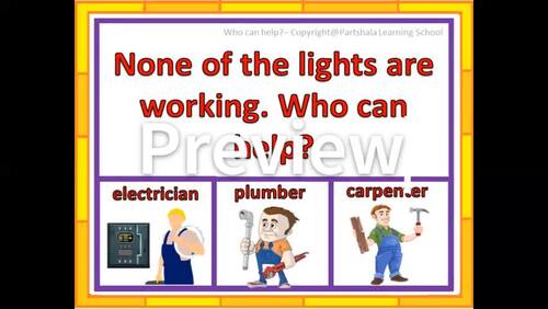 Occupation- Community Helpers. Who can help?- Task Activity Slides ...