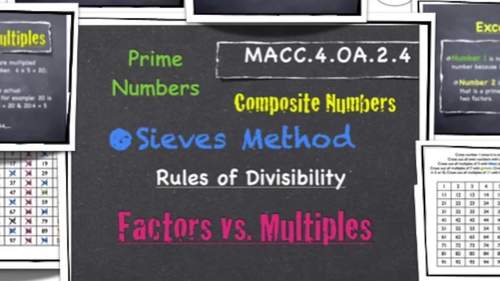 4th Grade Math Prime & Composite Numbers The Rules of Divisibility by ...