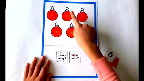 Special Education Christmas Activity HOW MANY? WHAT COLOR? by Angie S