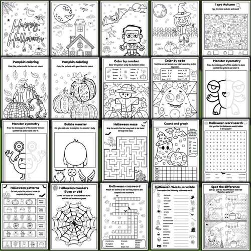 Fun halloween activity, autumn, prek, k,1st and 2nd grades, resource ...