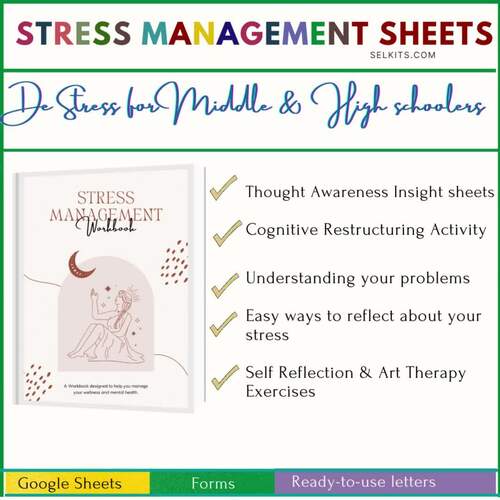 Stress Management Workbook for Middle & High School Students | TPT