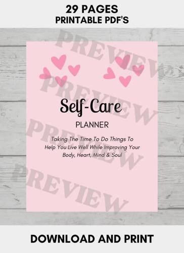 Self Care Planner | Self Reflection | Sleep Mood Routine Tracker