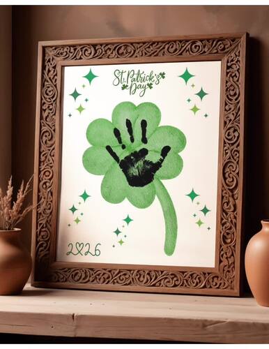 St Patrick’s Day Handprint Craft 2026 Toddler Handprint Keepsake Art ...