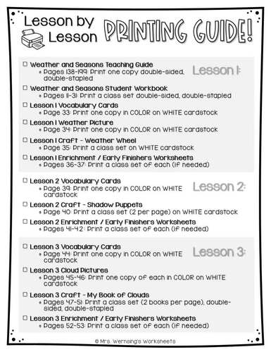 Weather and Seasons Complete Unit - KINDER SCIENCE #2 | TPT