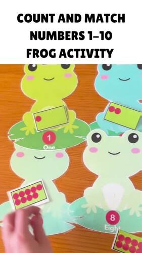 Frog Numbers 1 to 10 Activity, Counting, Matching, Number Recognition ...