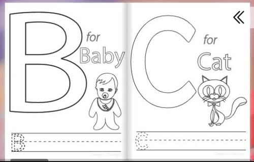 Alphabet to color and trace letter A-Z by Deeann's Digital Designs