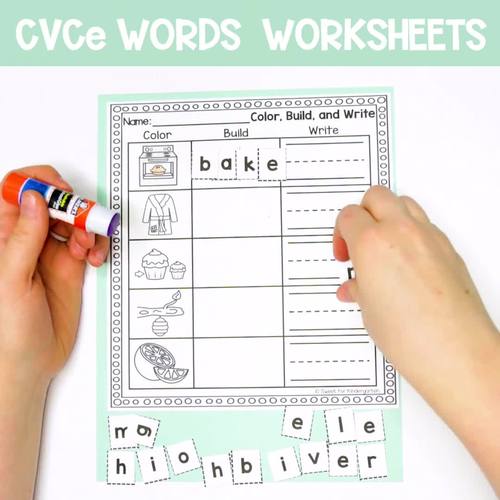 CVCe Words Phonics Worksheets | Silent e | Bossy e | TpT