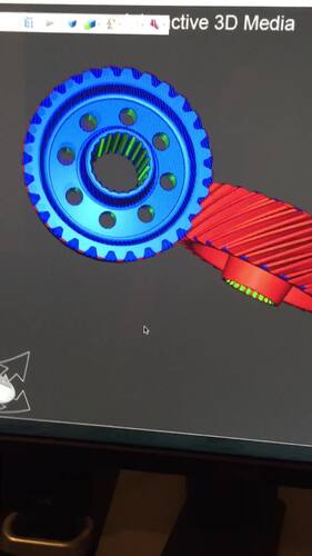 Animated Spiral Bevel Gears 3D STEM Digital Model for Whiteboards
