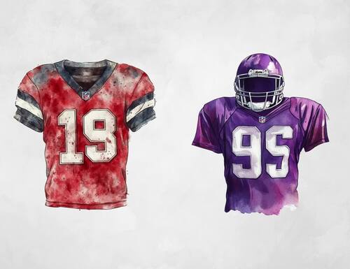 American Football and Helmet Clipart by DonDaniDoodles | TPT