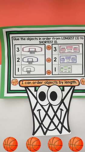 BUNDLE March BASKETBALL nonstandard MEASUREMENT math crafts and activities