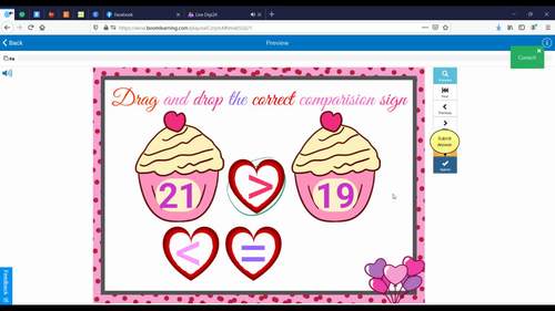 Valentines Day Comparing Numbers: Less than, Greater than, Equal to ...