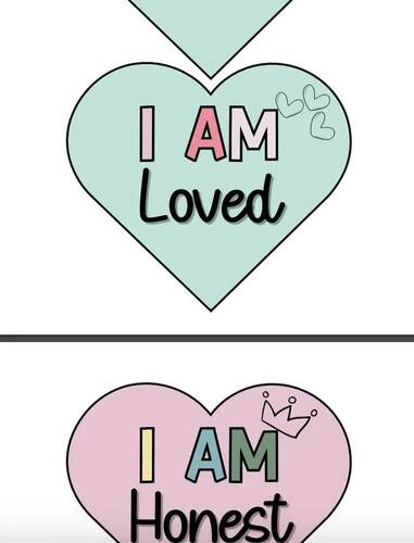 Doodle Hearts Affirmation Station (16 Different Options) | TPT