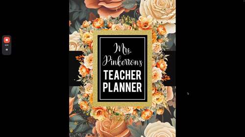 Editable Teacher Planner 2025-2026 - Floral Binder Lesson Plans Covers ...