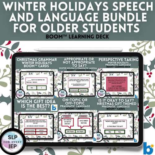 Winter Holidays Speech and Language Pragmatic Language Boom™ Learning ...