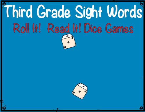 Third Grade Sight Word Practice: Three Dice Games | TPT