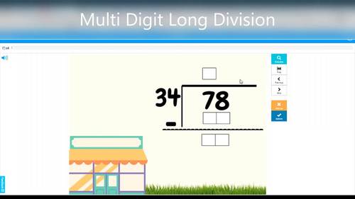Multi Digit Long Division Boom Cards | Multi Digit Long Division Math