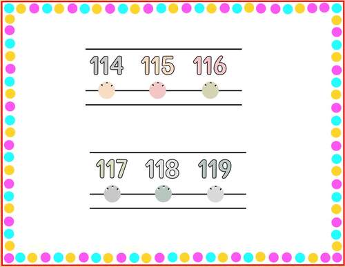 Printable Boho Neutral Large Number Line Wall Display, Number Posters