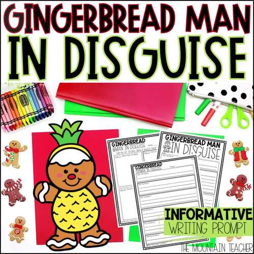 Disguise a Gingerbread Man Craft and Writing Activities for Bulletin Board