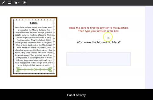 Early American History Mound Builders Scavenger Hunt with Easel Option