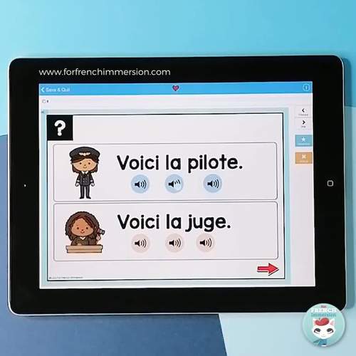 French Reader Activity Book 06 LEVEL A: Jobs | French Boom Cards