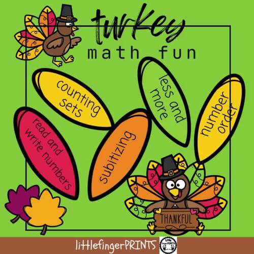 Thanksgiving Math Numbers 1-10 by Little Finger Prints | TPT