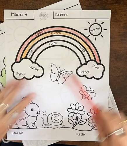 Articulation Coloring Sheets | Sounds and Consonant Blends | Spring