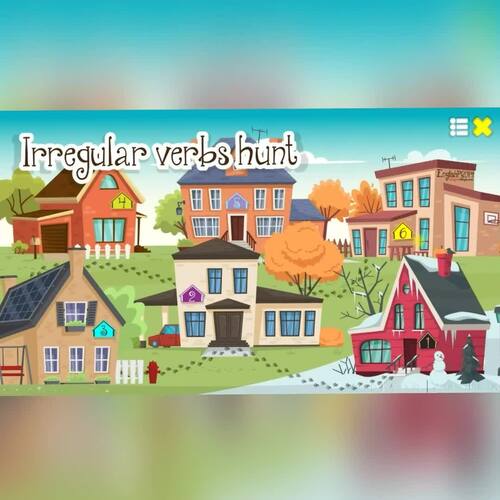 Irregular Past Tense Verbs/Scavenger Hunt PowerPoint Game by English PROPS
