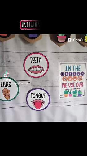 Speech Room Decor Kit | Cactus Theme | Posters | Bulletin Board Decor ...