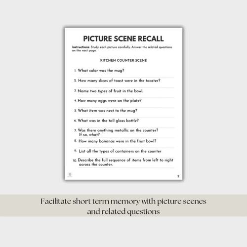 Cognitive Skills: Picture Scene Short-Term Memory Task for Adult Speech ...