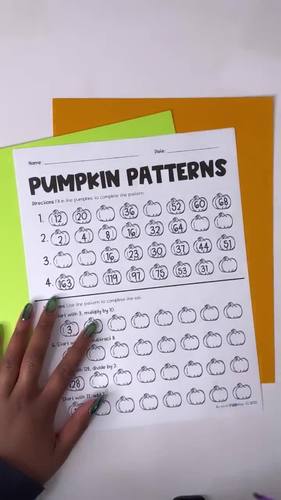 Number and Shape Patterns 4.OA.5: Pumpkin Patterns by The Art of Funology