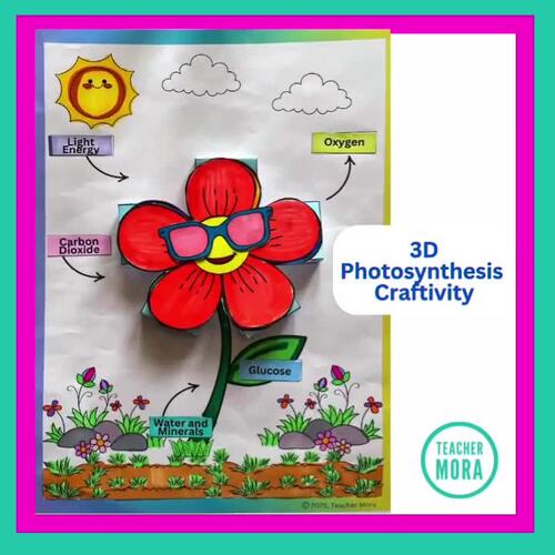 3D Photosynthesis Craft Activity - Cut and Paste - Photosynthesis - Oxygen