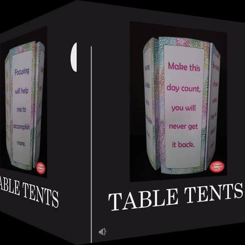 Editable Table Tents-Vertical | Classroom Management by A Thinker's Toolbox