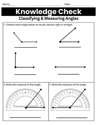 Middle School Geometry – Classifying & Measuring Angles (HOTS) | TPT