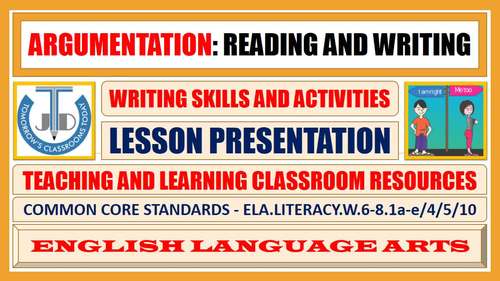ARGUMENTATION: READING AND WRITING - 23 WORKSHEETS WITH ANSWERS by JOHN ...