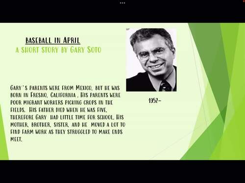 Baseball in April by G. Soto Bundle-PREREADING LESSONS VOCAB 11 STORY PPT