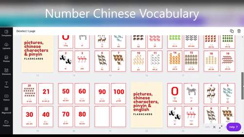 CHINESE NUMBERS FLASH CARDS | Numbers Chinese flashcards Numbers