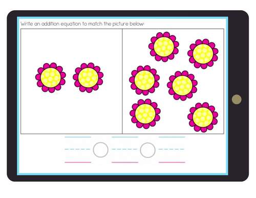 Spring Addition and Subtraction Within 10 Digital Activity | TPT