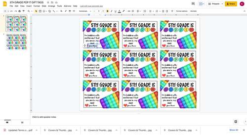 Pop It Gift Tags | Back to School by Kimberly Thornhill | TPT