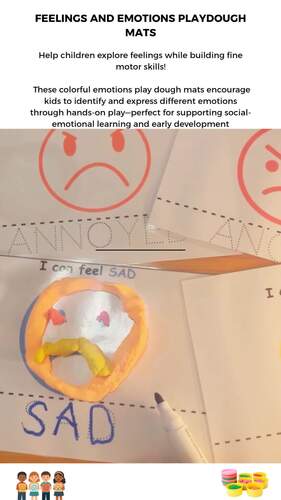 Feelings and Emotions Playdoh mats, Visual Cards, Activity Mats ...