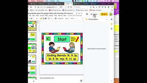 Ending Blends GAME Google Slides Self-Checking WITH SOUND Set 2 PDF ...