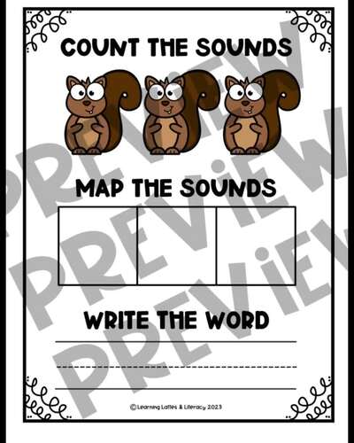 Fall Word Mapping Mats Science of Reading Sound Mapping Elkonin Boxes ...