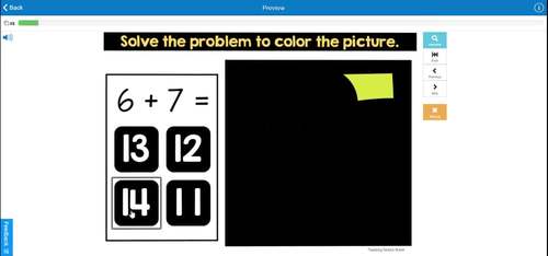Boom Cards™ Valentines Day Addition and Subtraction Digital Color by Number