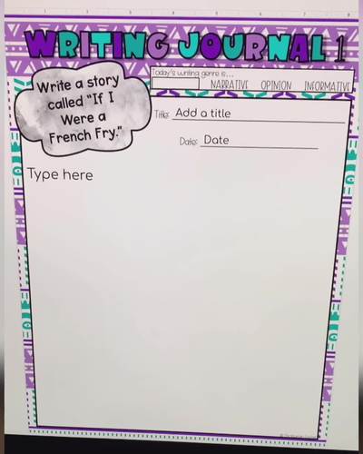 Digital Writing Journal | 180 Daily Writing Prompts for Google Slides