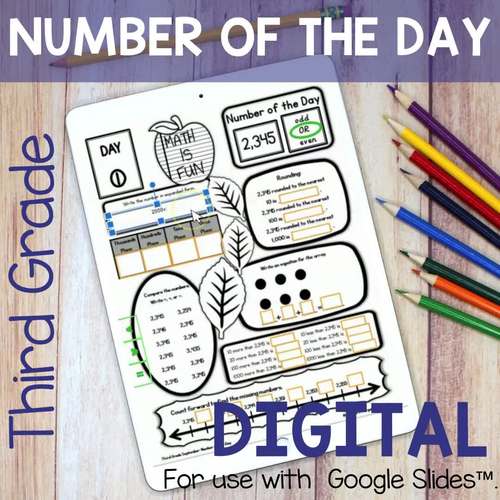 Place Value Google Slides™ Third Grade Number Sense Number of the Day ...