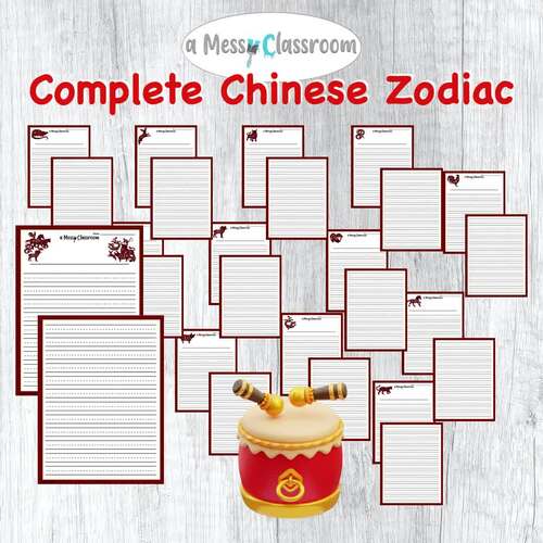 Chinese New Year Writing Papers by A Messy Classroom | TPT