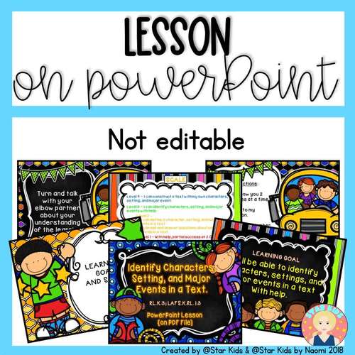 Characters, Setting, and Major Events {RL.K.3} by Star Kids | TPT