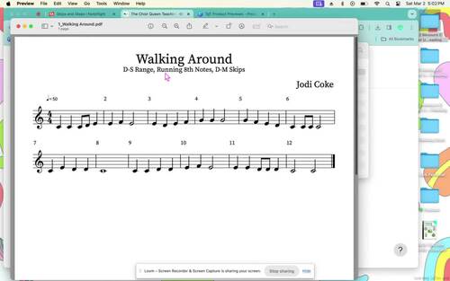 Middle School Choir Sight Reading: Unison 12-Measure Exercises in C Major
