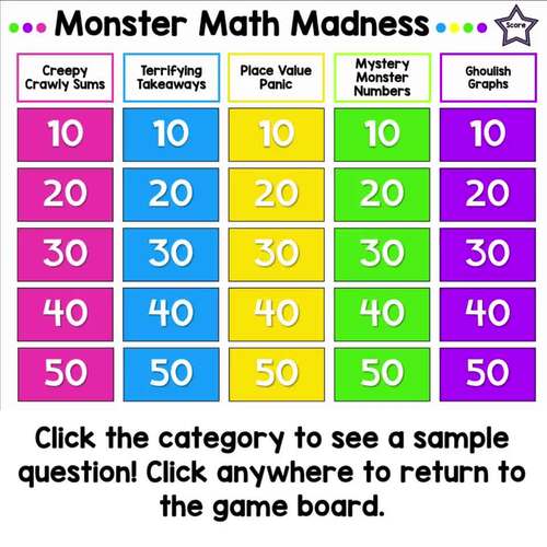 End of Year Math Review Jeopardy Quiz Game for 2nd Grade - PowerPoint Game