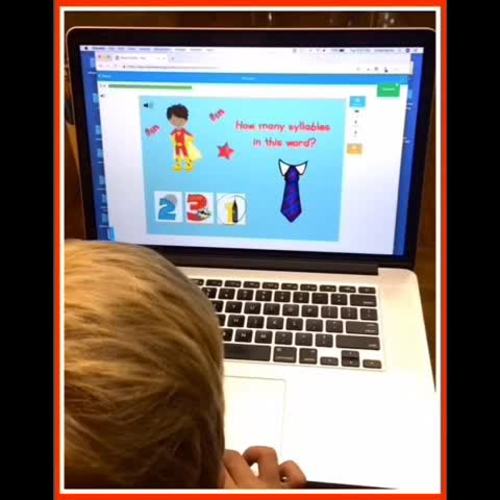 Segmenting Syllables - Boom Cards & Worksheets for Distance Learning